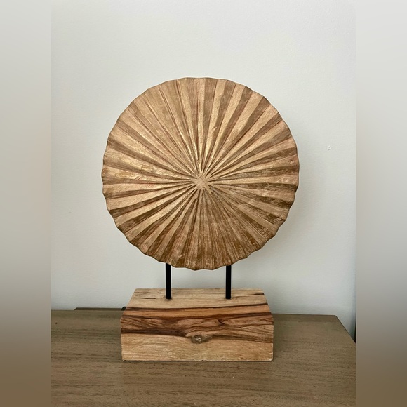 Art | Elegant 15 Gold Wood Pinwheel Sculpture | Poshmark
